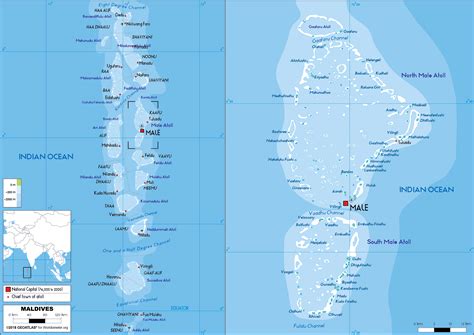 maldives map physical worldometer