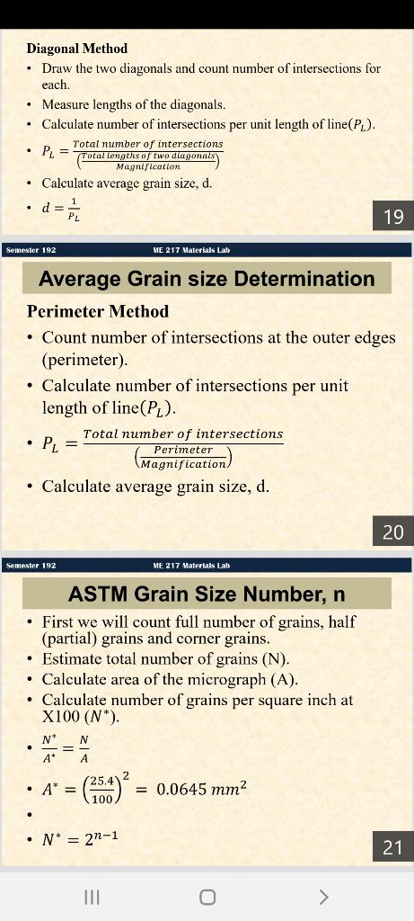 Solved Estimate A The Average Grain Size Using