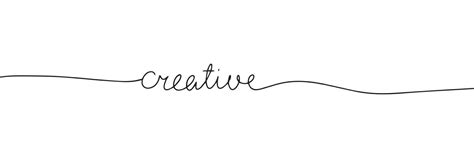 Creative Word One Line Continuous Calligraphy Text Line Art