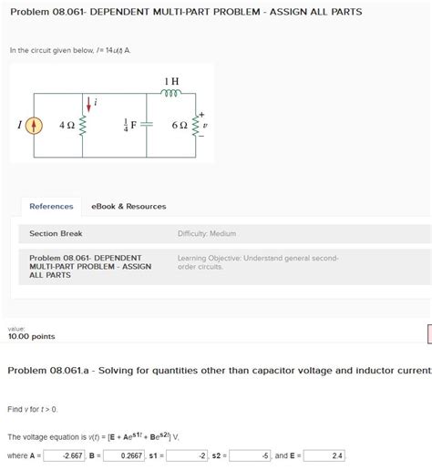 Solved Problem 08061 Dependent Multi Part Problem Assign