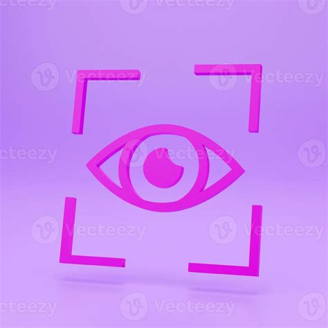 Iris Recognition For Biometric Identification Stock D Render Concept For Computer