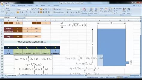 excel for chemical engineers i 33 i differential equations 2 3 youtube