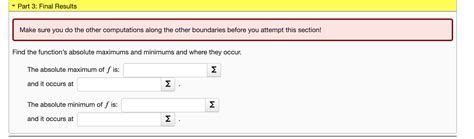 Solved Find The Absolute Maximum And Minimum Values Of