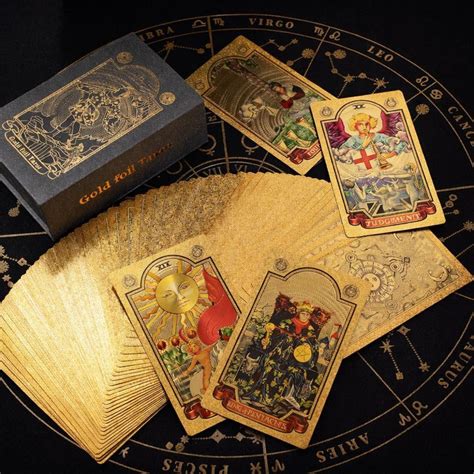 Gold Foil Tarot Cards Rider Waite Tarot Deck Luxury Gold Tarot Set