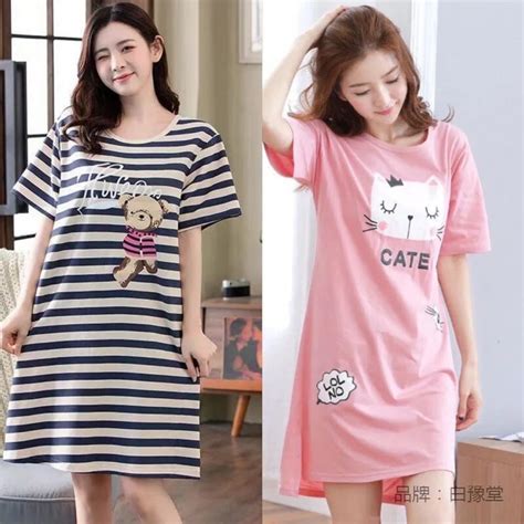 Badu Bg Пижами за жени летни пижами за жени студентски рокли широки кройки и сладки домашни