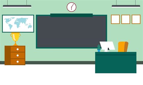 Classroom Interior Empty School Classroom School Education Background