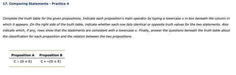 Complete The Truth Table For The Given Propositions
