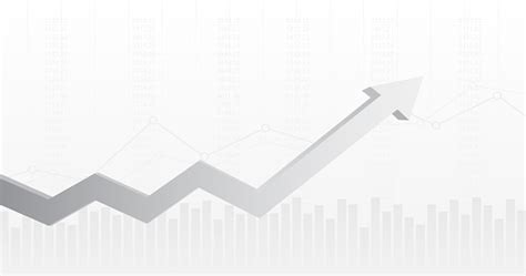 그라데이션 화이트 컬러 배경에 주식 시장에서 3d 업 트렌드 라인 그래프 화살표 와이드 스크린 추상 금융 차트 그래프에 대한 스톡 벡터 아트 및 기타 이미지 Istock