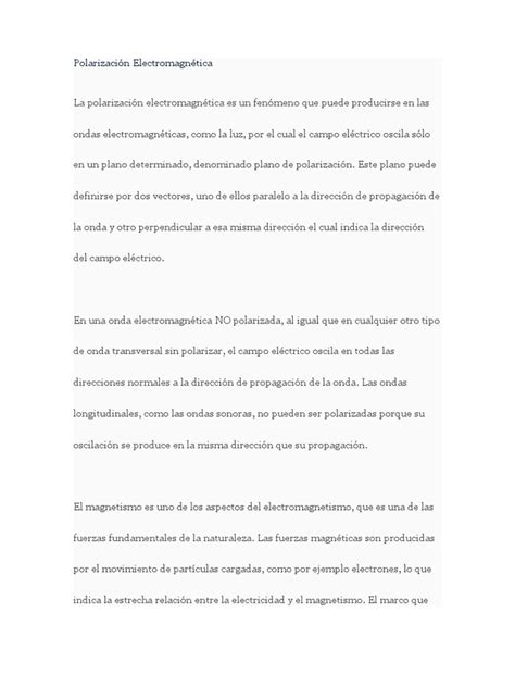 Polarización Electromagnética Pdf