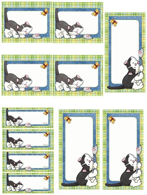 Etiquetas De Gatos Para Imprimir Etiquetas De Unicornios