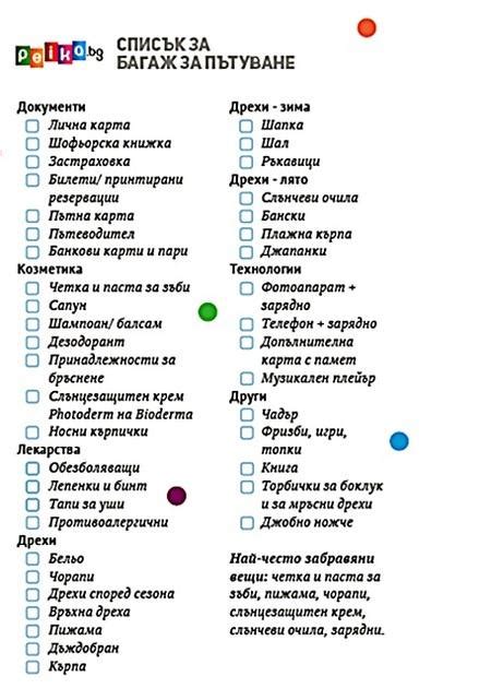 Какво да включиш в списъка стягайки багаж за пътуване Радио 1