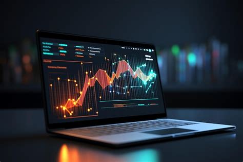Premium Photo Laptop Pc With Data Processing On Screen