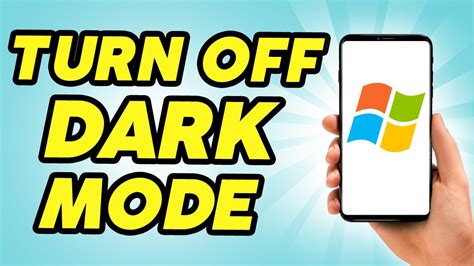 How To Turn Off Dark Mode On Windows 10 And 11 2025 Youtube