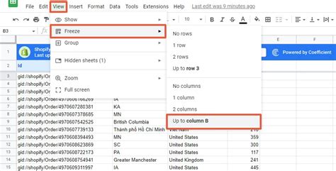 How To Freeze A Row In Google Sheets Coefficient