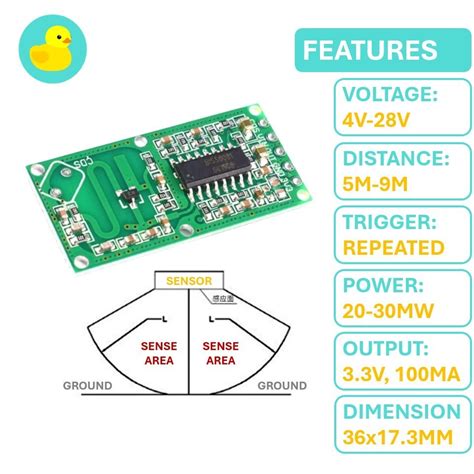 RCWL 0516 Microwave Radar Induction Sensor Switch Module Shopee Singapore