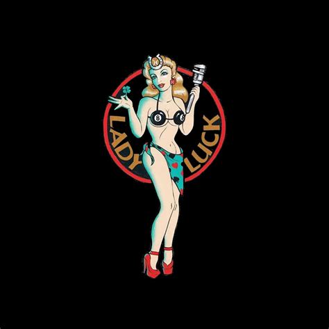 Lady Luck Sexy Lady Singer Graphic Black Print T Shirt