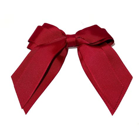 Mini Cheer Bow Maroon School Bow Clips School