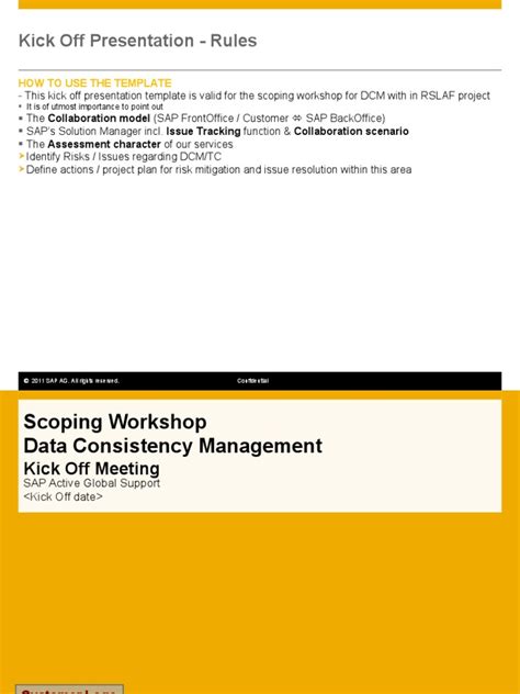 Scoping Workshop Kickoff Template Pdf Business Process Sales