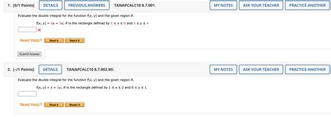 Solved Evaluate The Double Integral For The Function F X Y Chegg
