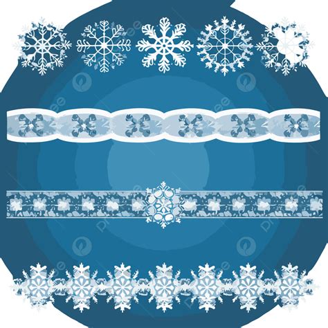 Snowflake Clip Art Borders Snowflake Clipart Design Bundles