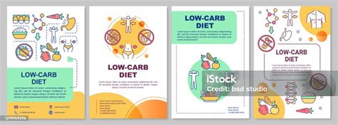 저탄수화물 다이어트 브로셔 템플릿 케톤 생성 영양 전단지 소책자 전단지 인쇄 선형 일러스트레이션이있는 커버 디자인 잡지 연례