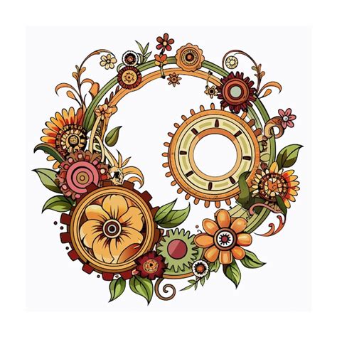 Beautiful Ornate Floral Frame Border Vector Illustration Premium Ai Generated Vector