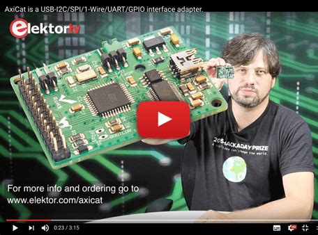 AXICAT Multipurpose USB I C SPI Wire UART GPIO Adapter Elektor Magazine