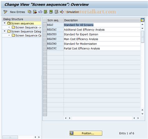 REAT SAP Tcode AM Screen Sequences