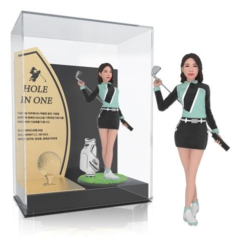 Gt298 패키지 3d 골프상패 홀인원 이글기념 싱글 골프트로피제작 아바타피규어