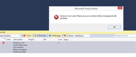 Visual Studio 2015 Nuget Solution Is Not Saved How To Fix It