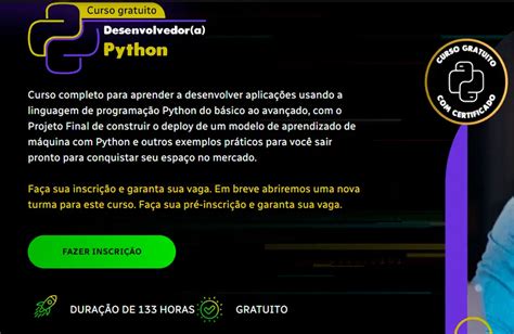 Curso Python Gratuito Aprenda do Básico ao Avançado