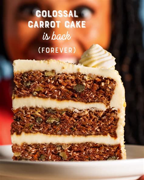 Our Colossal Carrot Cake Is Back On The Mcalisters Deli Facebook