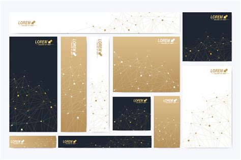 과학 표준 크기 배너 기하학적 추상 적 프리젠 테이션 의료 과학 기술 화학 배경 분자 및 통신 사이버 네틱 점 라인 신경총 카드 표면 Dna에 대한 스톡 벡터 아트 및 기타