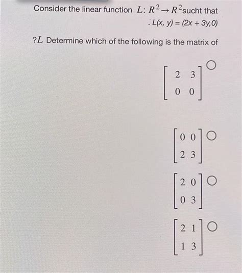 Solved Consider The Linear Function L R R Sucht Chegg Com