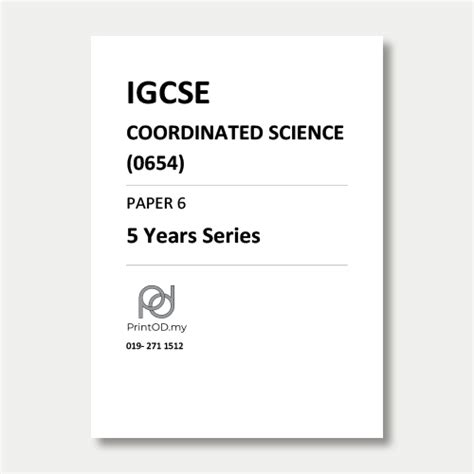 Igcse Coordinated Science 0654 5yr1v Print On Demand