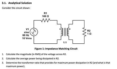 Solved 3 1 ﻿analytical Solution Consider The Circuit Shown