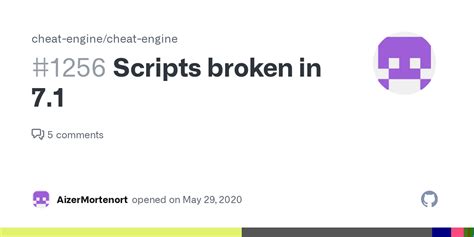 Scripts Broken In Issue Cheat Engine Cheat Engine GitHub