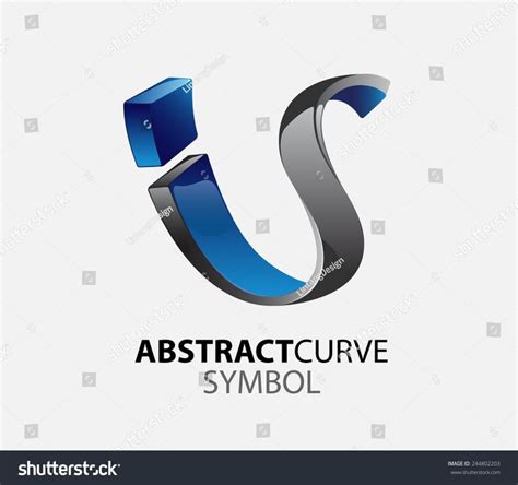 Abstract Curve Vector Logo Template This Stock Vector Royalty Free