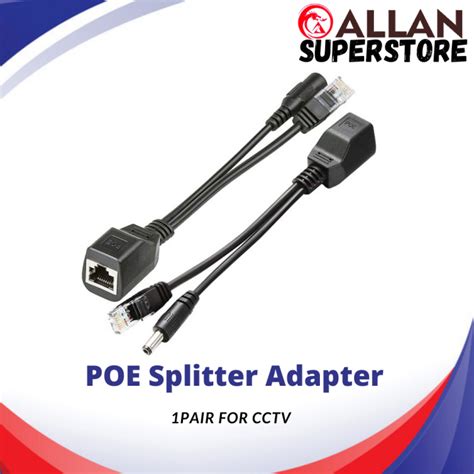 Poe Cable Passive Power Over Ethernet Adapter Cable Poe Splitter Rj45 Injector Power Supply