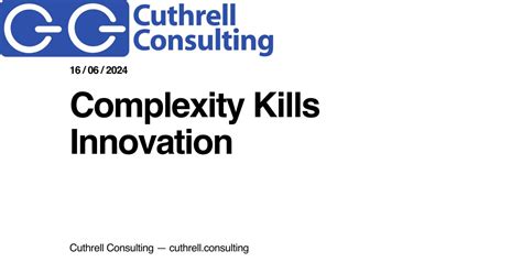 Complexity Kills Innovation