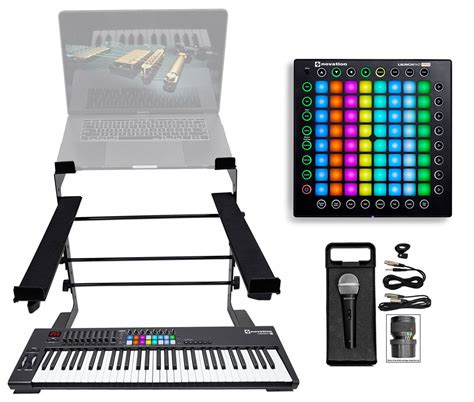 Novation Launchpad Prolaunchkey 61 Key Keyboard Controllerdual Standmic 50998