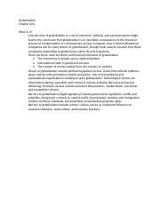 Globalization Docx Globalization Chapter One What Is It A Broad View Of Globalization As