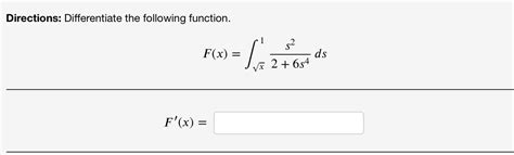 solved directions differentiate the following function 1 y