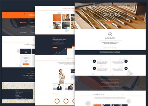 momentio free html5 css3 single page website template designbeep