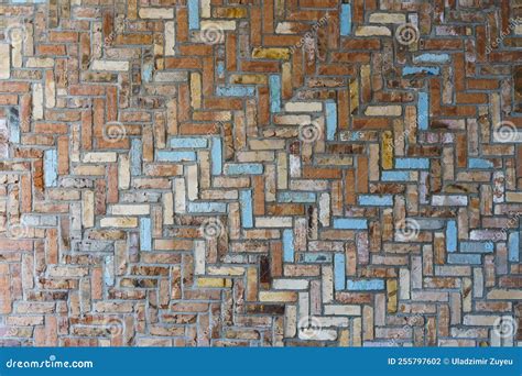 Brick Wall Background Old Vintage Colored Rustic Brickwork Backdrop