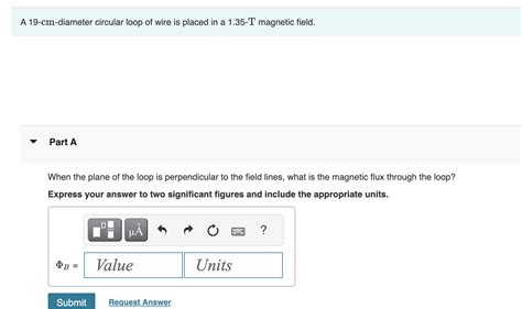 [solved] a 19 cm diameter circular loop of wire is placed