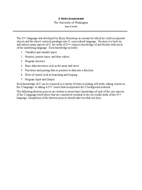 C Skills Assessment Projects Pdf Pointer Computer Programming