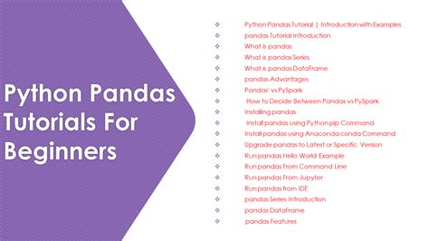 Python Pandas Tutorials For Beginners Spark By Examples