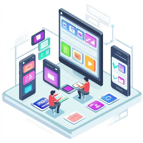 A Visual Of A Developer Testing An Android App On Various Smartphone And Tablet Models Premium