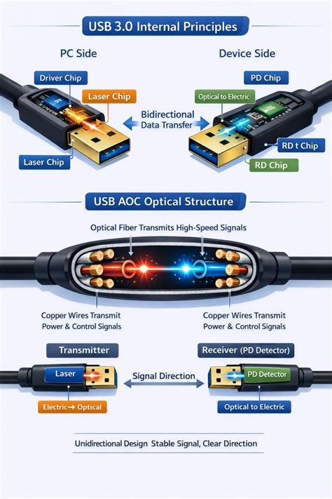 The Underlying Principles Of Usb 30 Why Are Active Optical Cable Usb